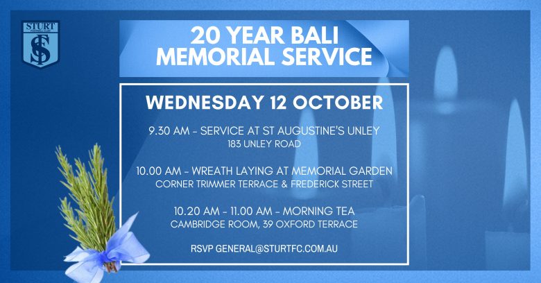 20 Year Memorial | Bali - Sturt Football Club