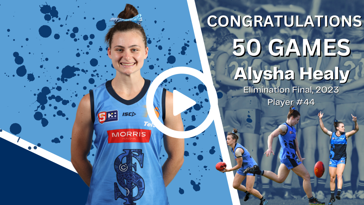 Milestone | Alysha Healy | 50 games - Sturt Football Club