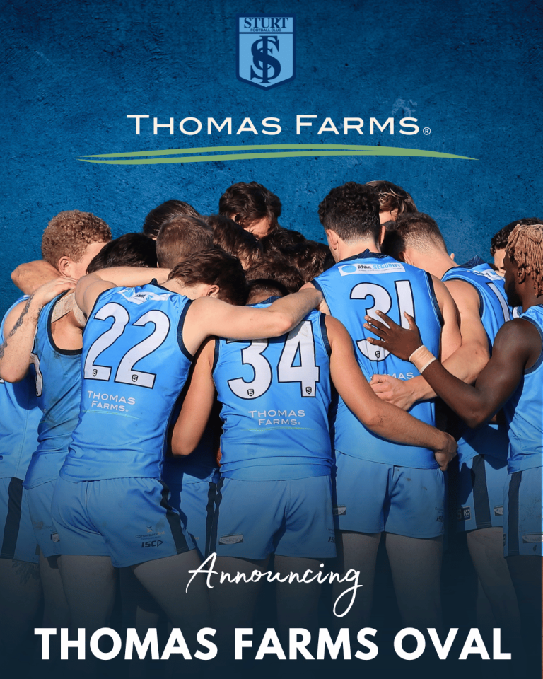 Announcing Thomas Farms Oval - Sturt Football Club