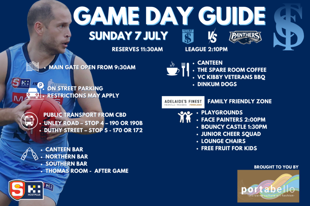 Game Day Guide | Sunday 7 July - Sturt Football Club